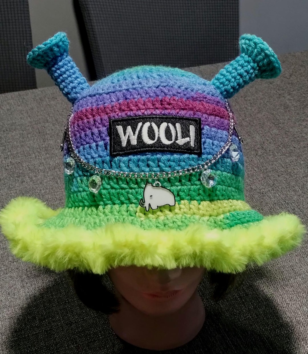 Wooli Bucket Cat Hat Adult Festival Bucket Hat Psychedelic Hat Shrek ...