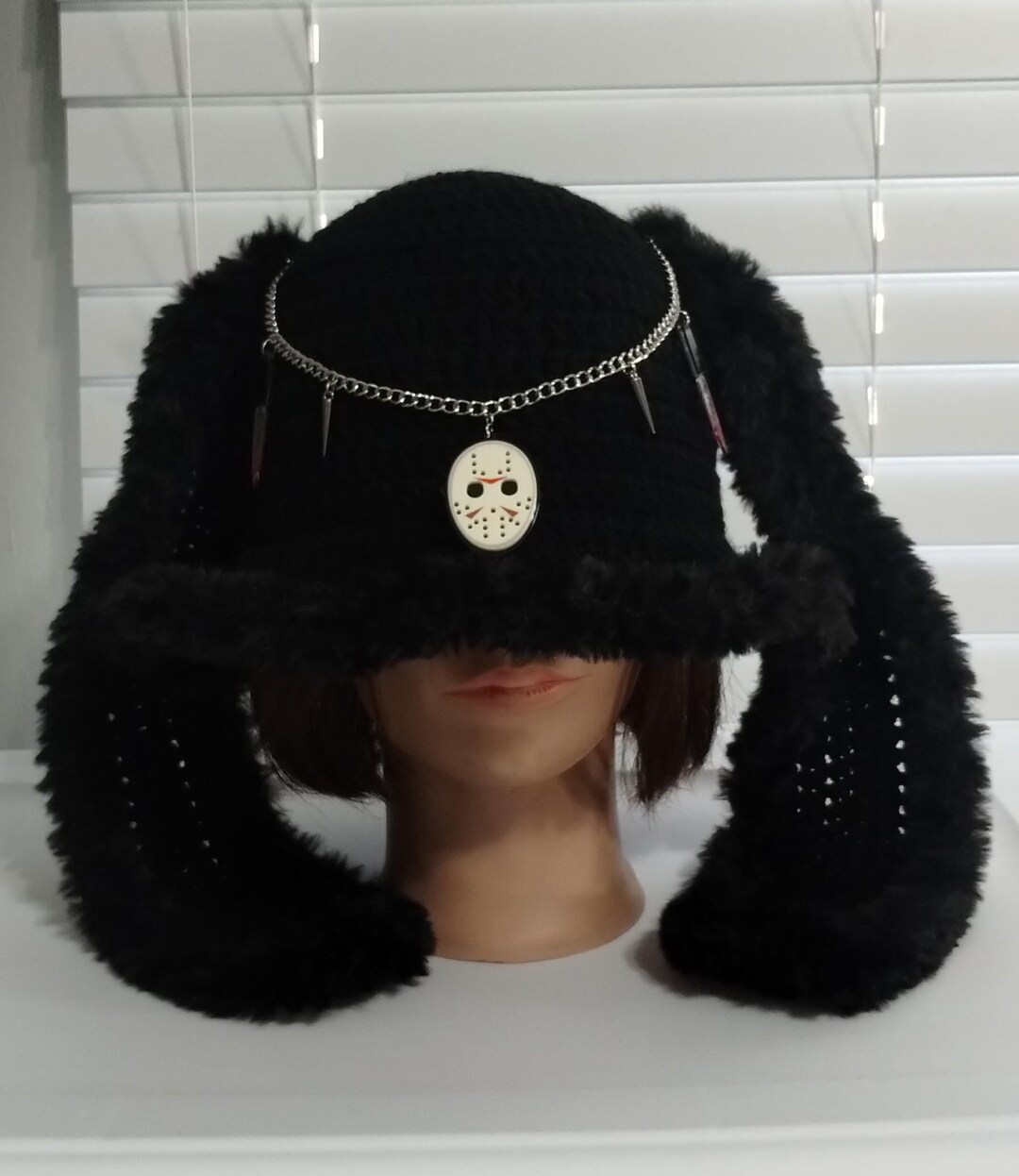 Jason Voorhees Inspired Bunny Ear Bucket Hat Adult Size Festival Bucket ...