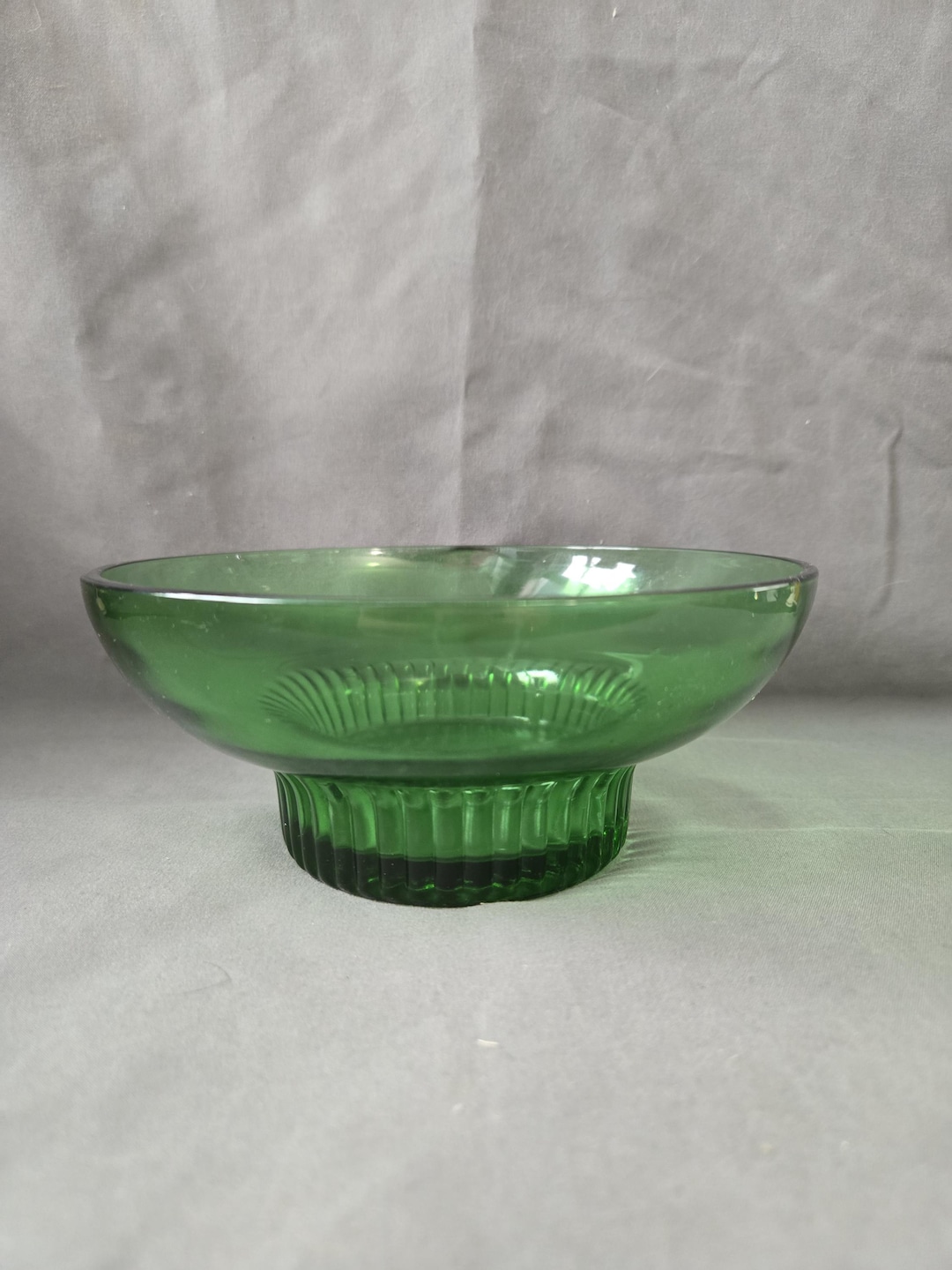 Vintage A.L. Randall Co. Emerald Green Glass Bowl - Mid-century Candy ...