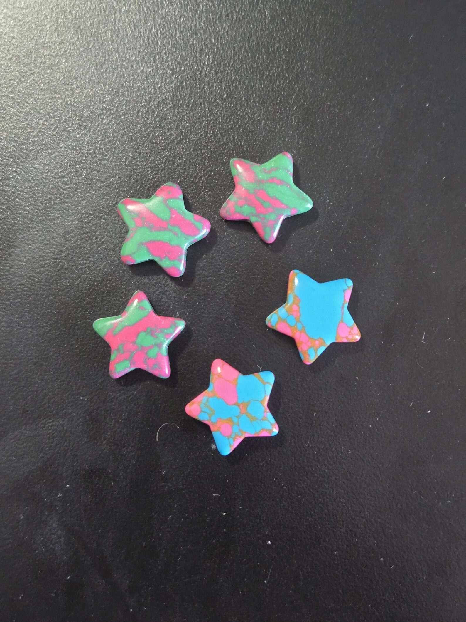 Miniature Star Pocket Stones: Glass & Ceramic Collectible Charms - Etsy
