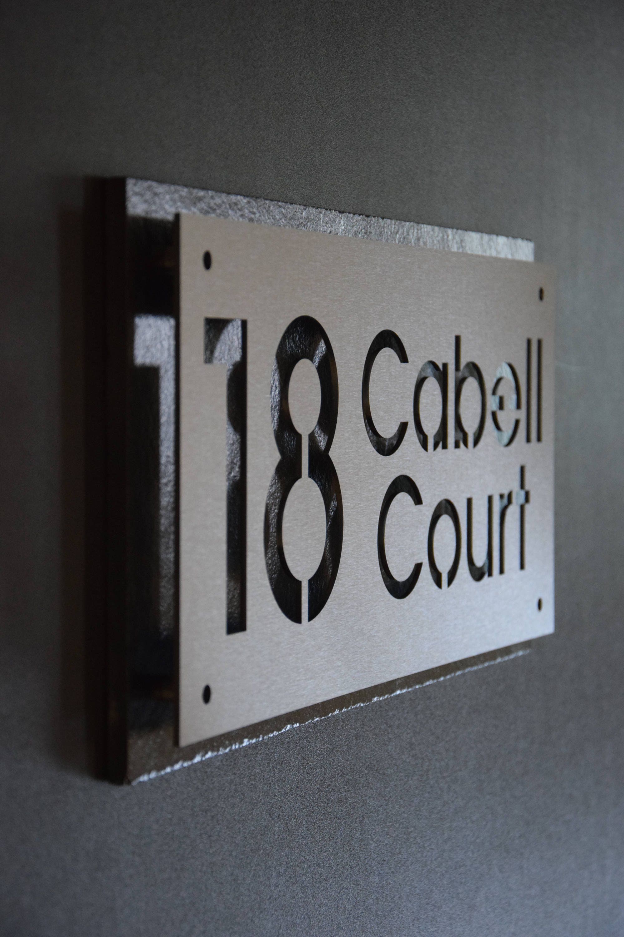 Custom Stainless Steel House Numbers With Street Name Address | Etsy Canada