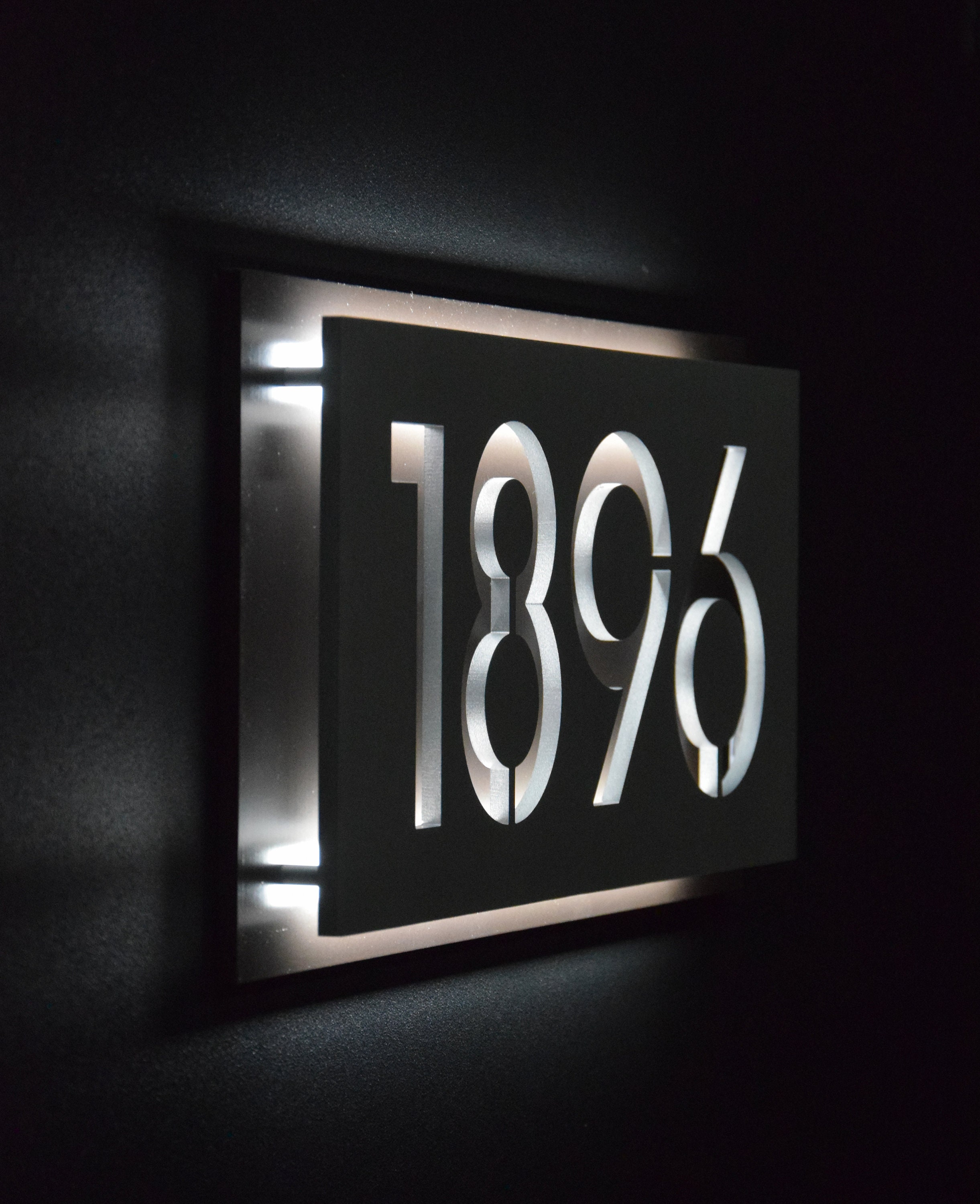Custom LED Backlit Aluminum Address Plaque | Etsy