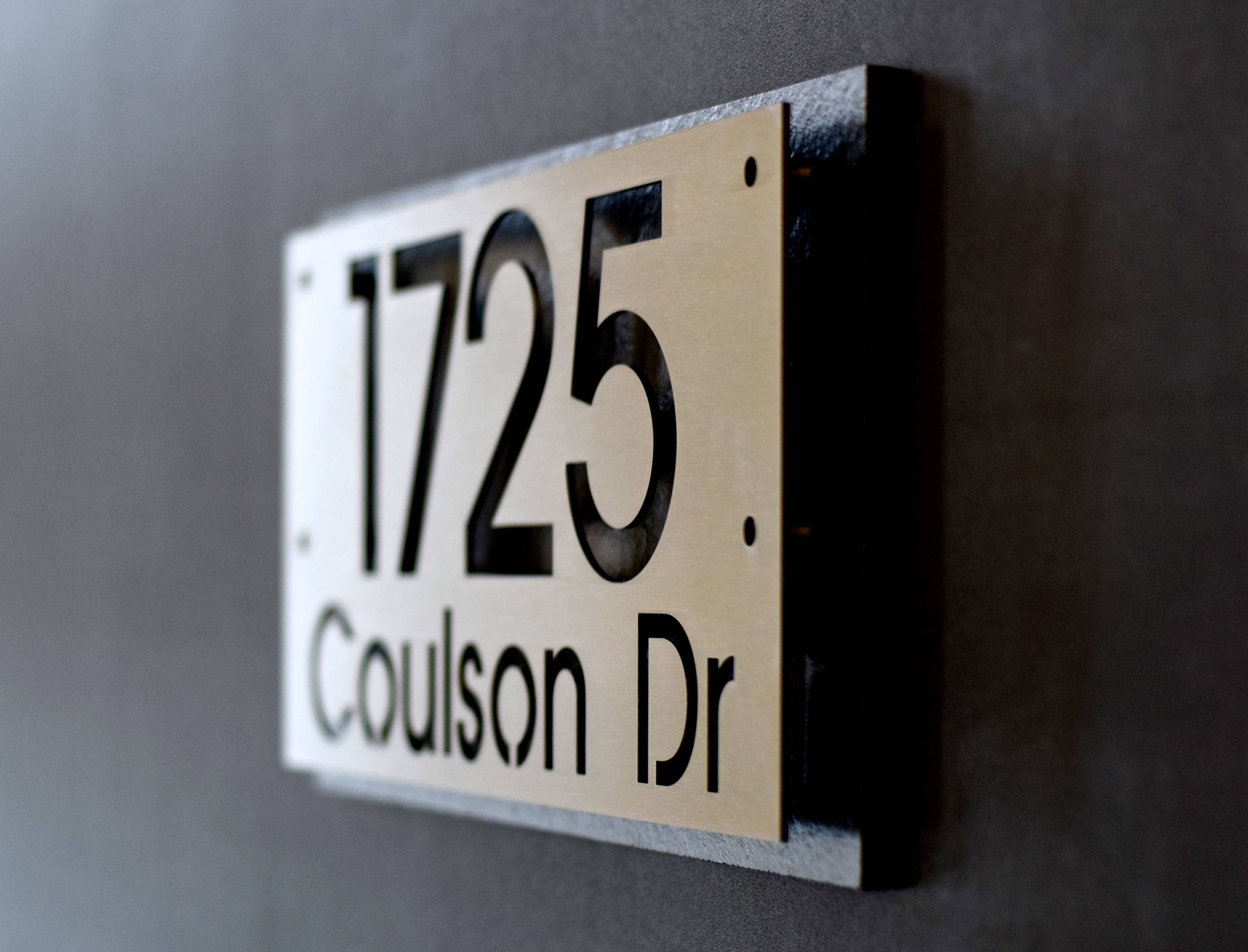 Custom Stainless Steel House Numbers With Street Name Address | Etsy Canada