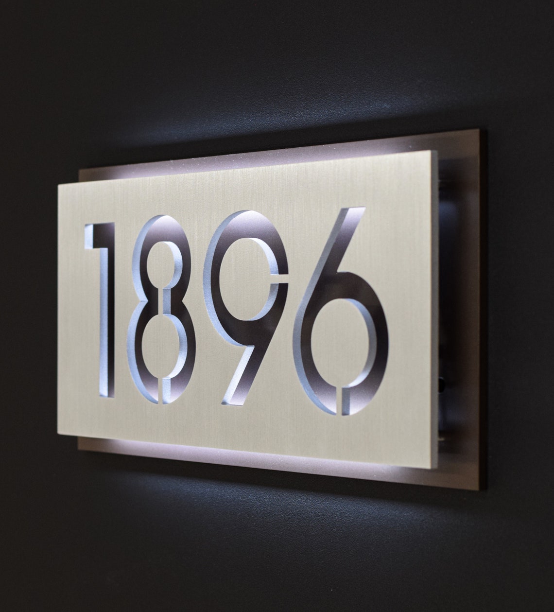 Custom LED Backlit Aluminum Address Plaque | Etsy