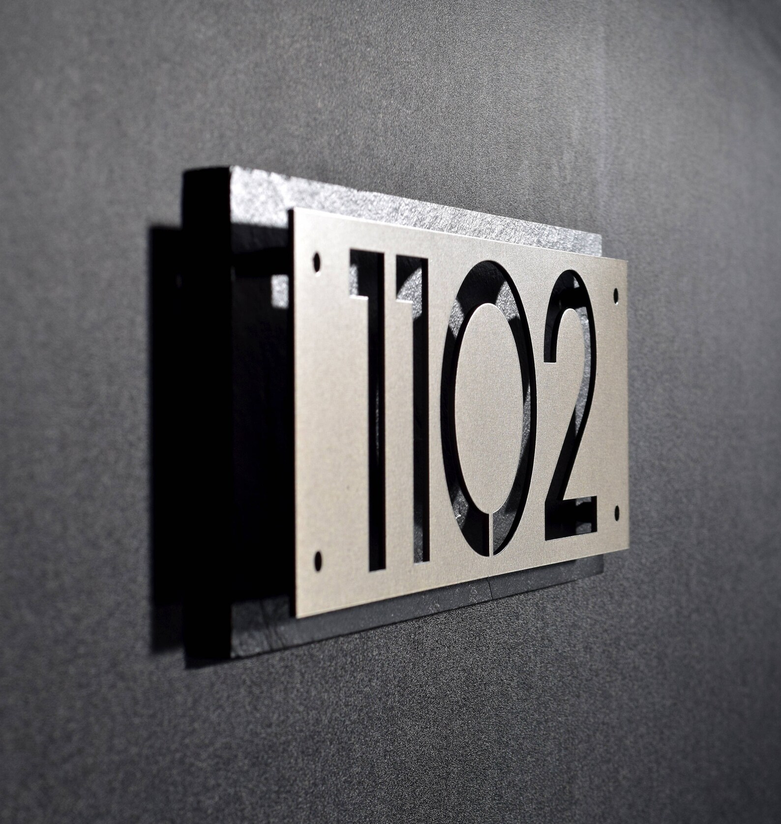 Custom Stainless Steel and Natural Slate House Numbers - Etsy