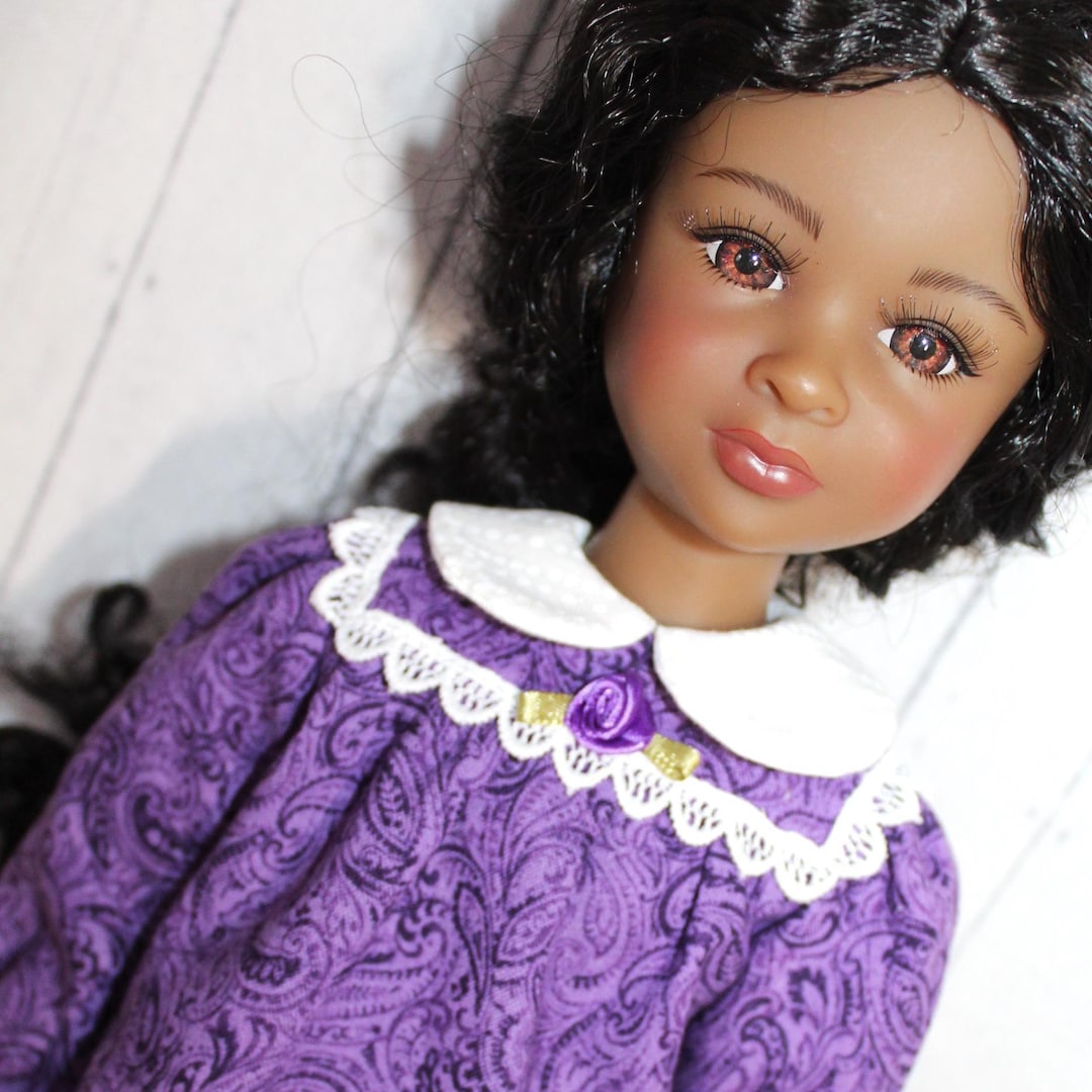 14.5 Inch Doll (like Ruby Red FF) Purple Paisley Print Dress With ...