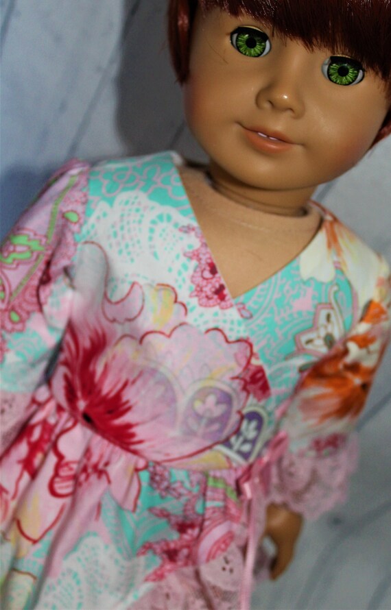18 Inch Doll like American Girl Pastel Aqua Pink & White | Etsy