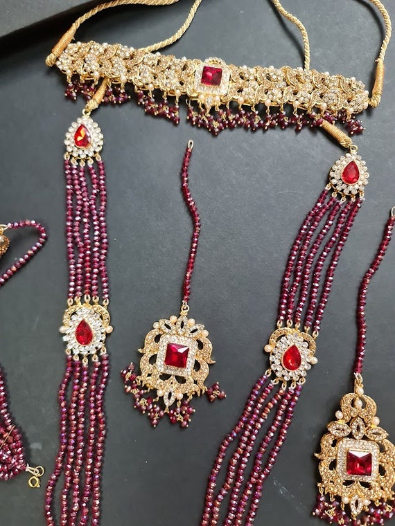 Asian Jewelry Set Indian Bridal Set for Women Necklace Indian Jewellery Etsy Finland