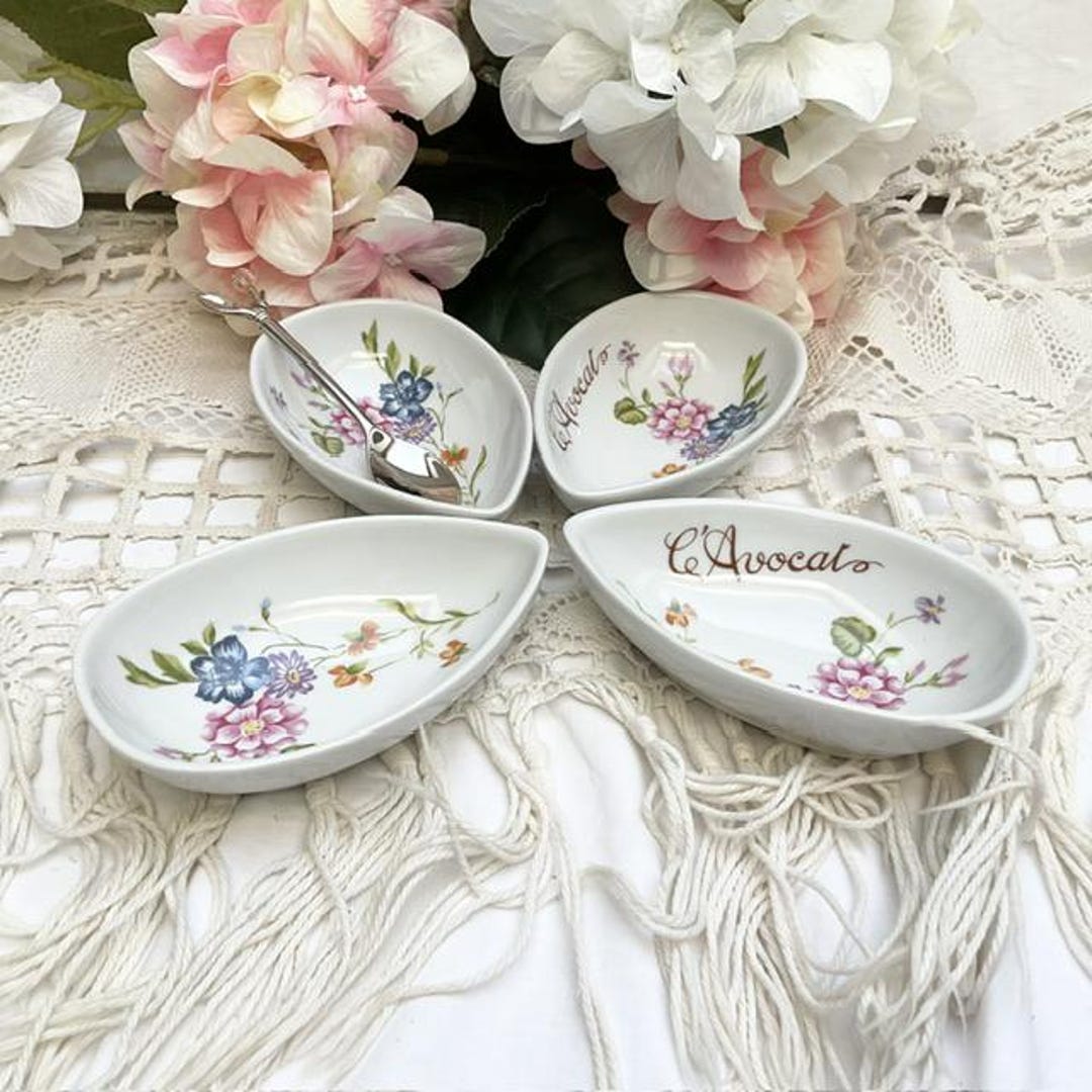 Set of 4, APILCO, Porcelain, Avocado Dishes, Snack Bowls, Dipping Bowls ...
