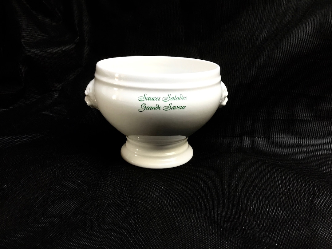 Vintage, French, REVOL, White, Porcelain, Lions Head Bowl, Salad Bowl ...