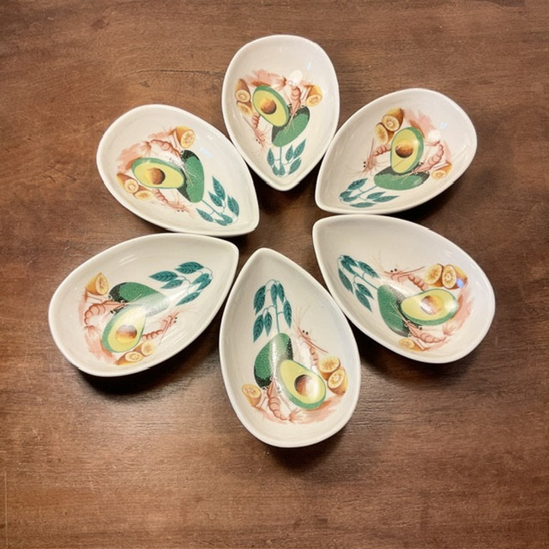 6 X 1970s, French, APILCO, Avocado Dishes, Snack Bowls, Dipping Bowls ...