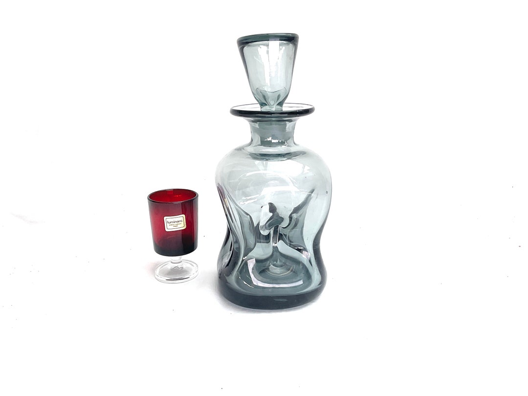 1980s, French, Grey, Smoked Glass, Kluk Kluck Style, Glug Glug ...