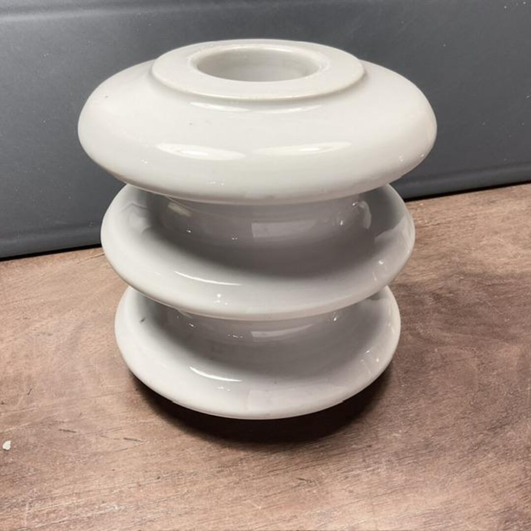 Large, High Voltage, White Porcelain, Insulator, MCM, Industrial Design ...