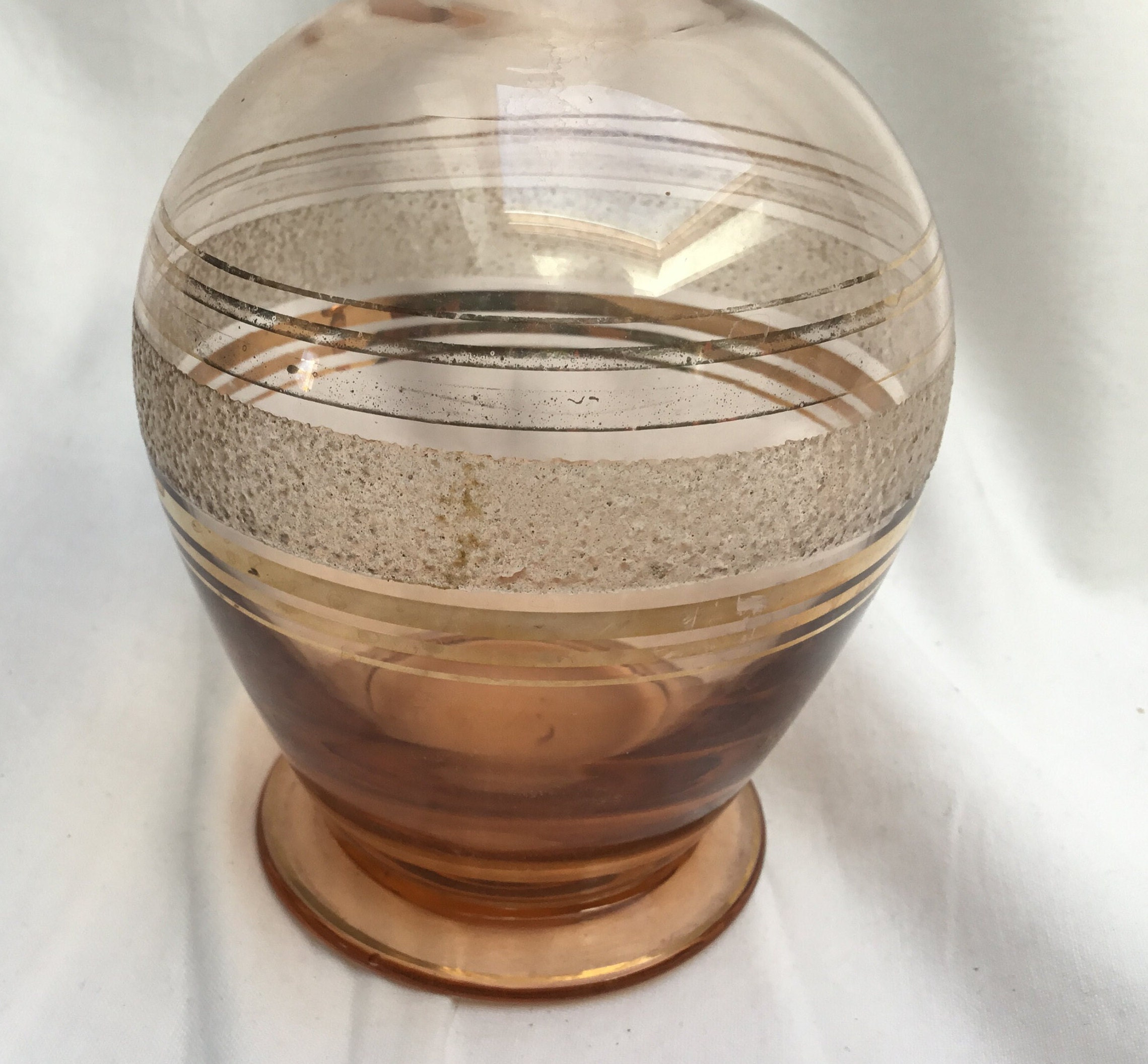 French Art Deco Pink Depression Glass Digestif Carafe - Etsy