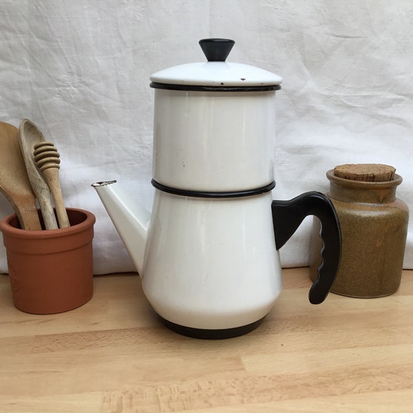 White Coffee Pot - Etsy