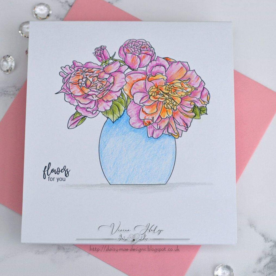 Peony Rose Hand Drawn Digital Stamp Floral Illustration Digi - Etsy
