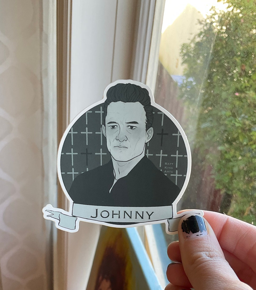 Johnny Country Singer Vinyl Sticker - Etsy