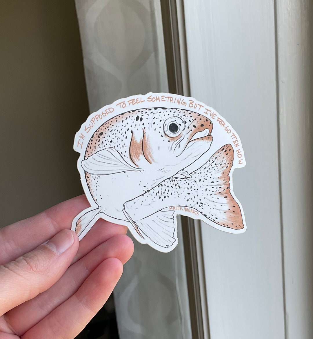 Ennui Trout Vinyl Sticker - Etsy