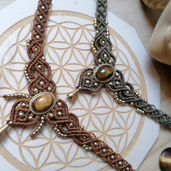 Macrame Choker - Etsy
