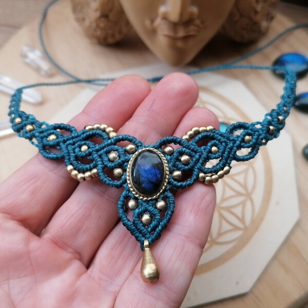 Macrame Choker - Etsy