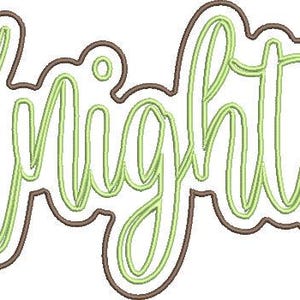 Custom Word Double Satin Applique Embroidery File (digital Download) - Etsy