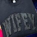 Wifey Faux Tooled Leather Fabric Sweatshirt Custom Punchy Western Vibes ...