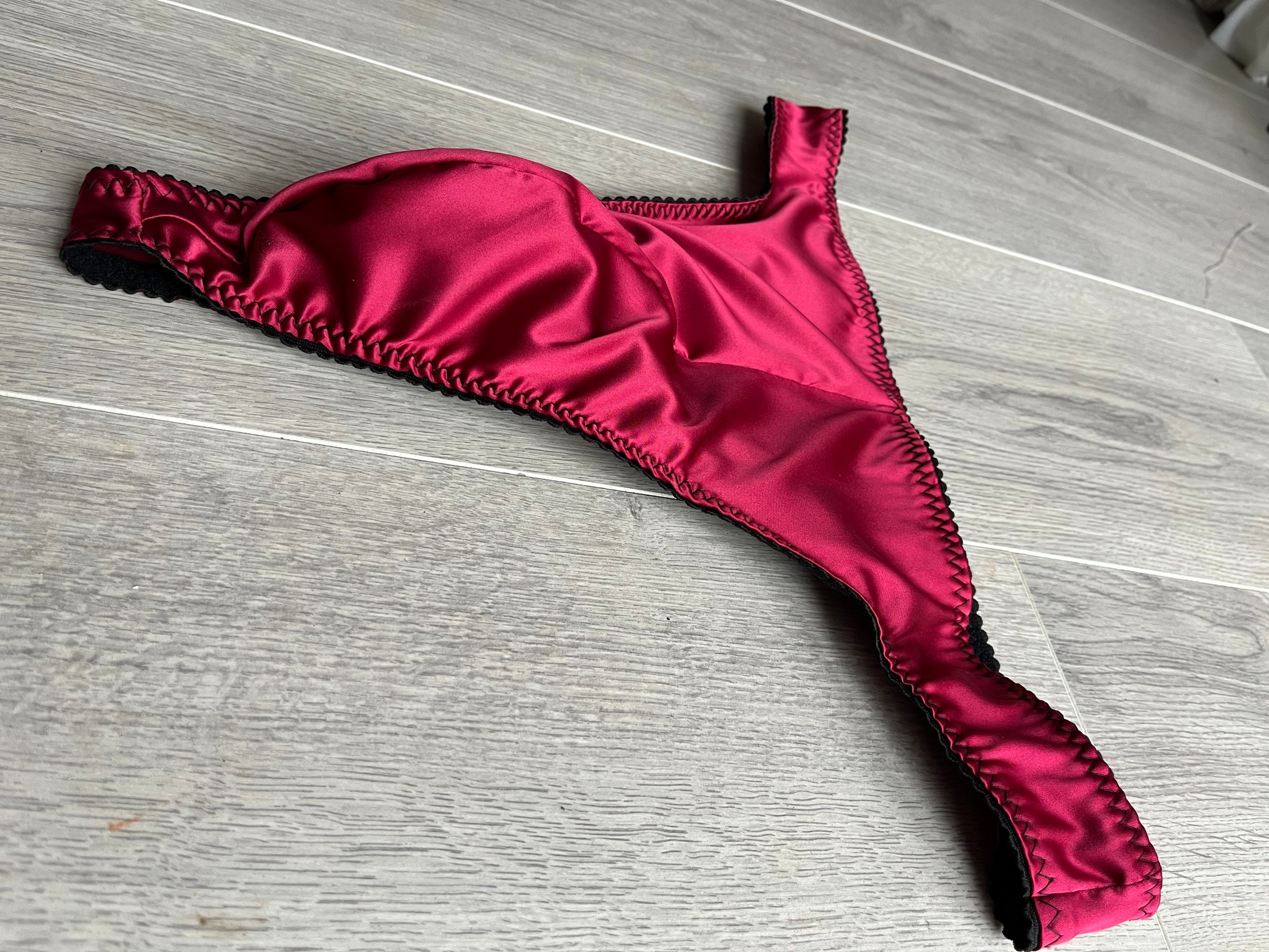 Sexy Satin Thong For Men Red Satin Thong For Men Etsy