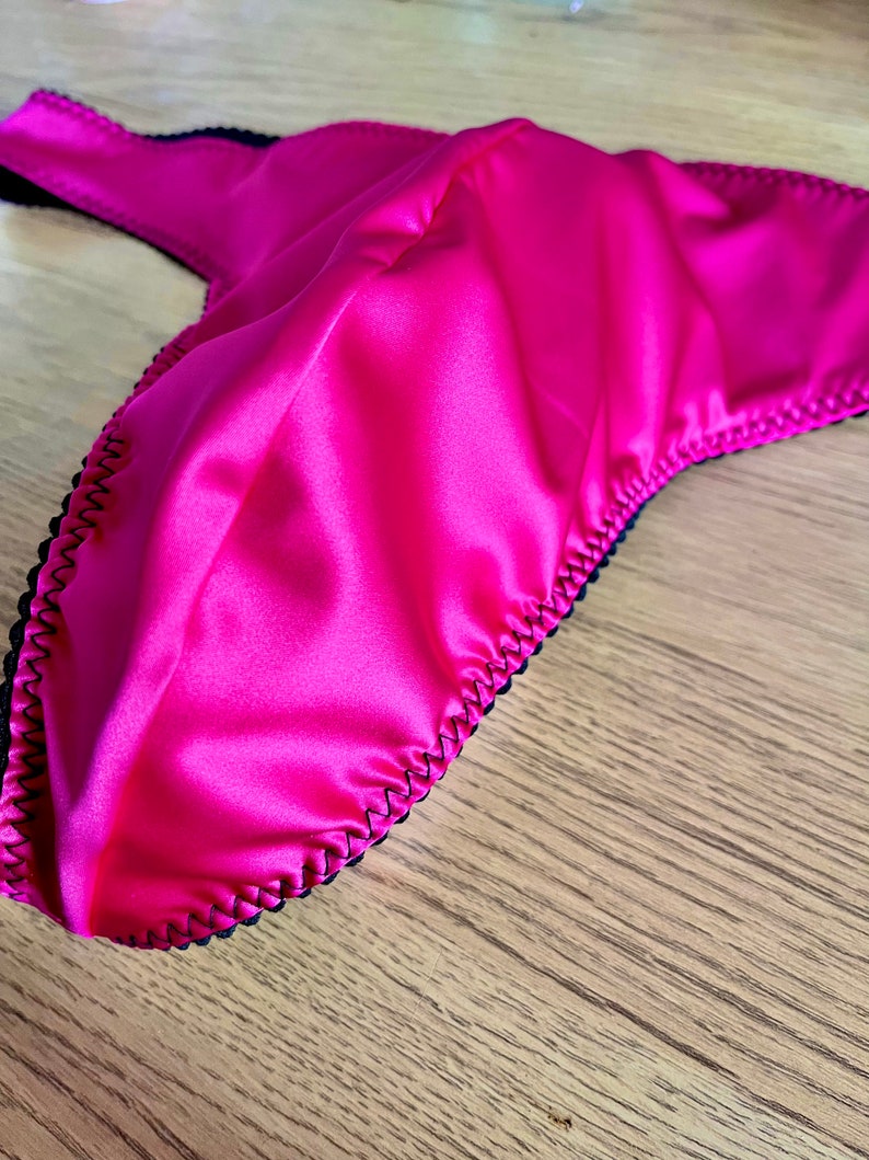 Hot Pink L Mens Lingerie Satin Thong. Italian Satin Man Thong. - Etsy