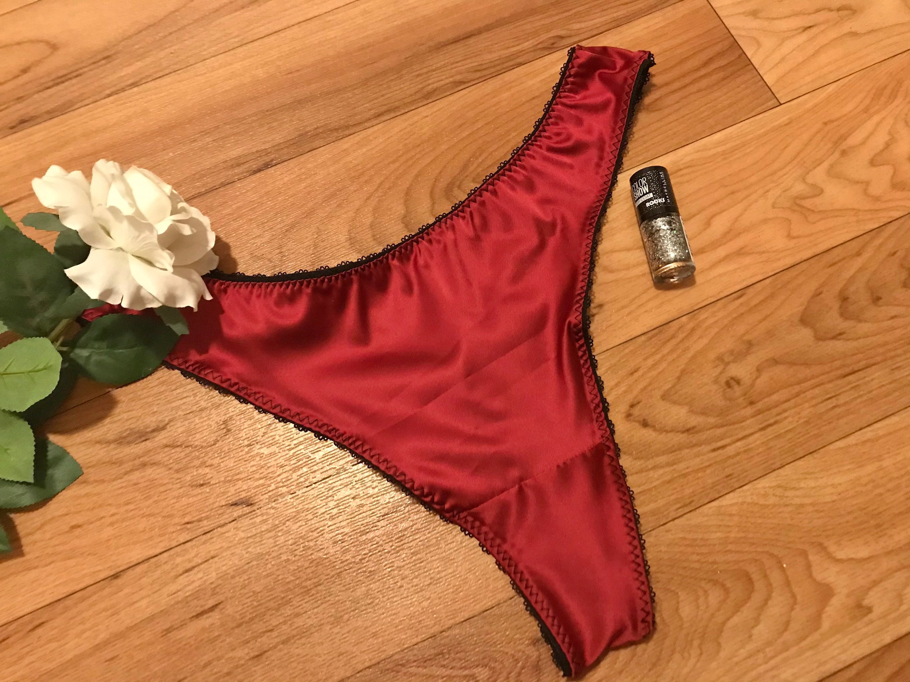 Stunning Red Satin Womens Thong Sizes UK6 UK22. Valentines - Etsy