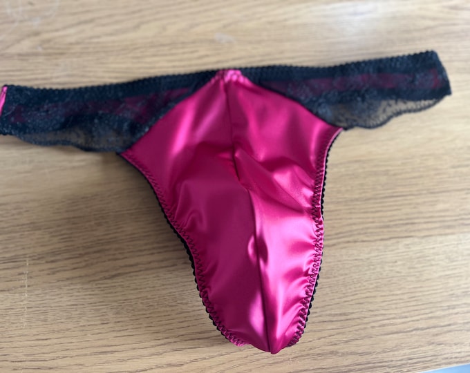 Mens Satin & Lace Thong. Mens Satin Thong. Lacy Mens Underwear ...