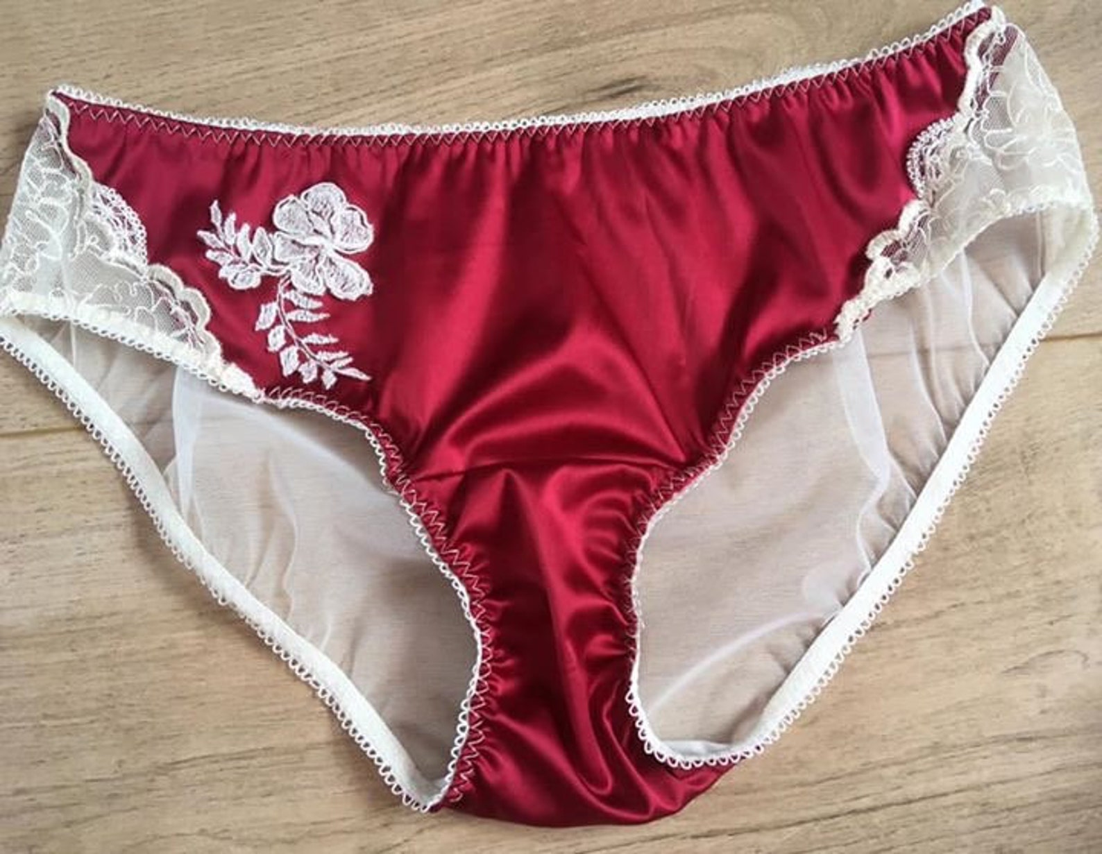 Women's Underwear Colorado Red Satin Brief - Etsy UK