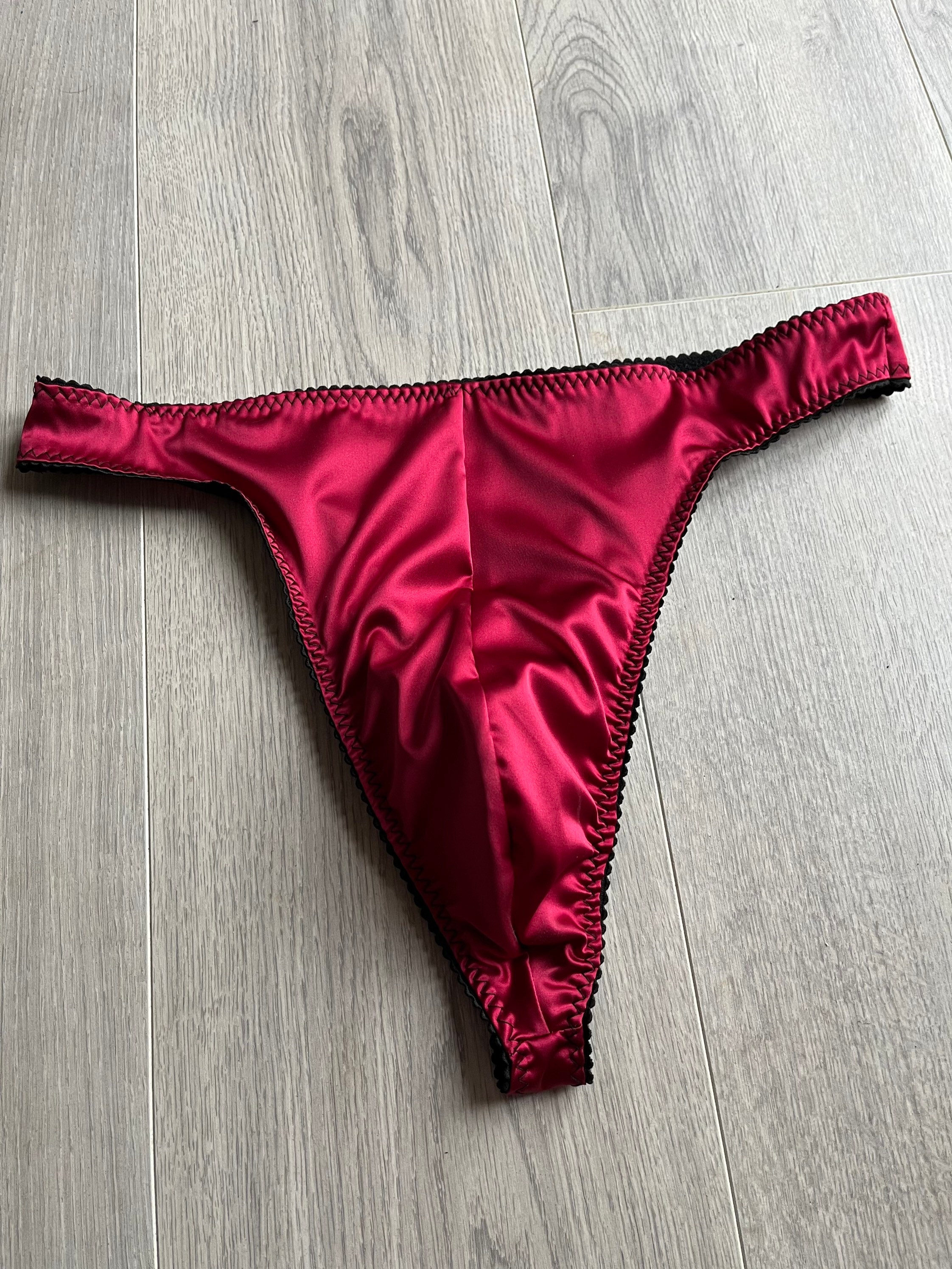 Sexy Satin Thong For Men Red Satin Thong For Men Etsy