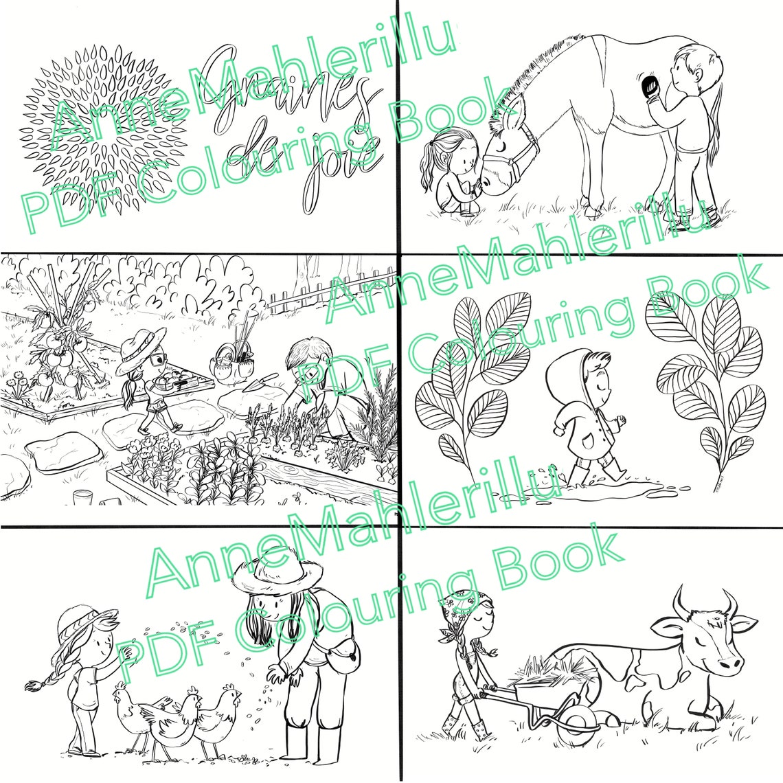 CHILDREN'S Coloring Book + TUTORIALS /coloring Book Seeds of JOY + Tips ...