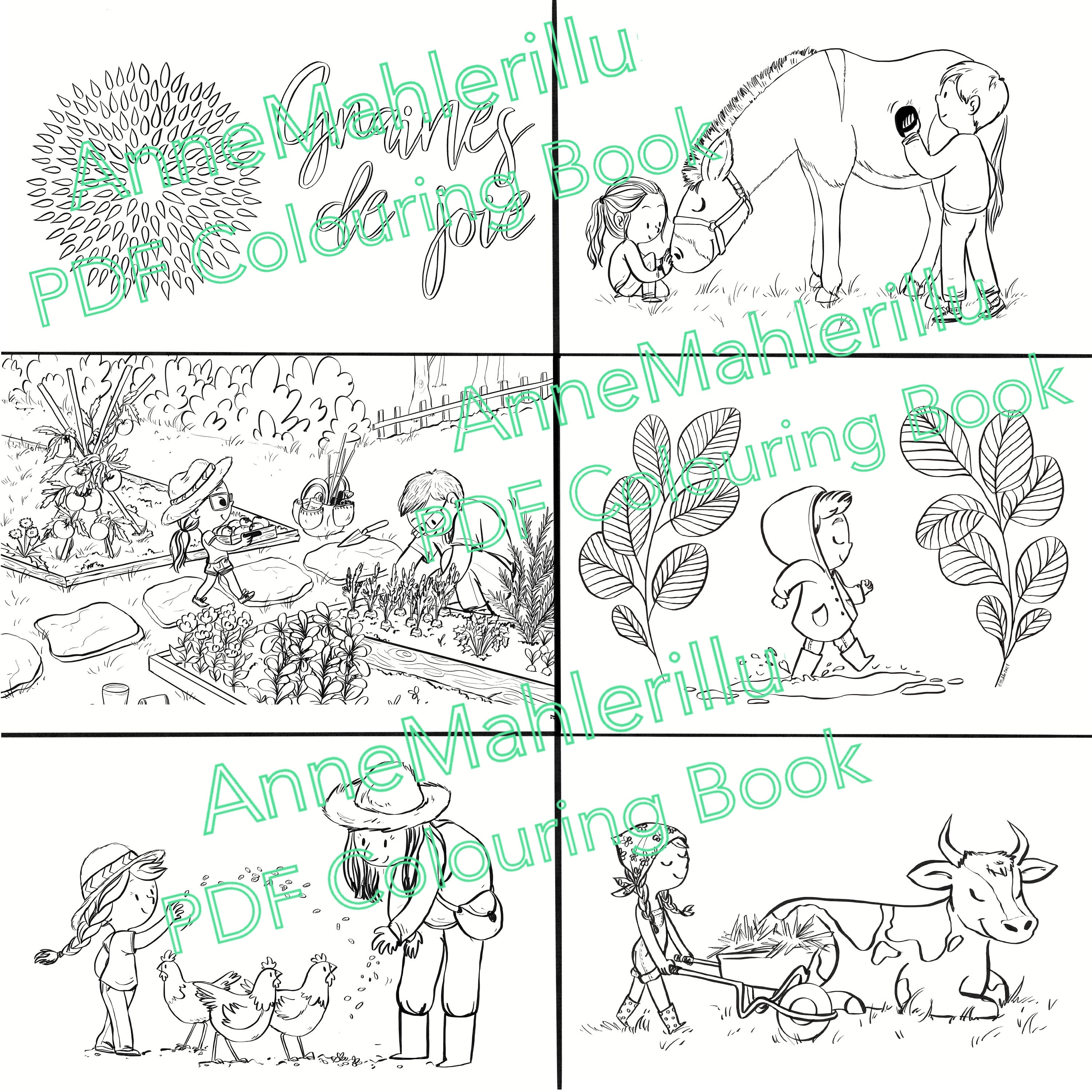 CHILDREN'S Coloring Book TUTORIALS /coloring Book Seeds - Etsy