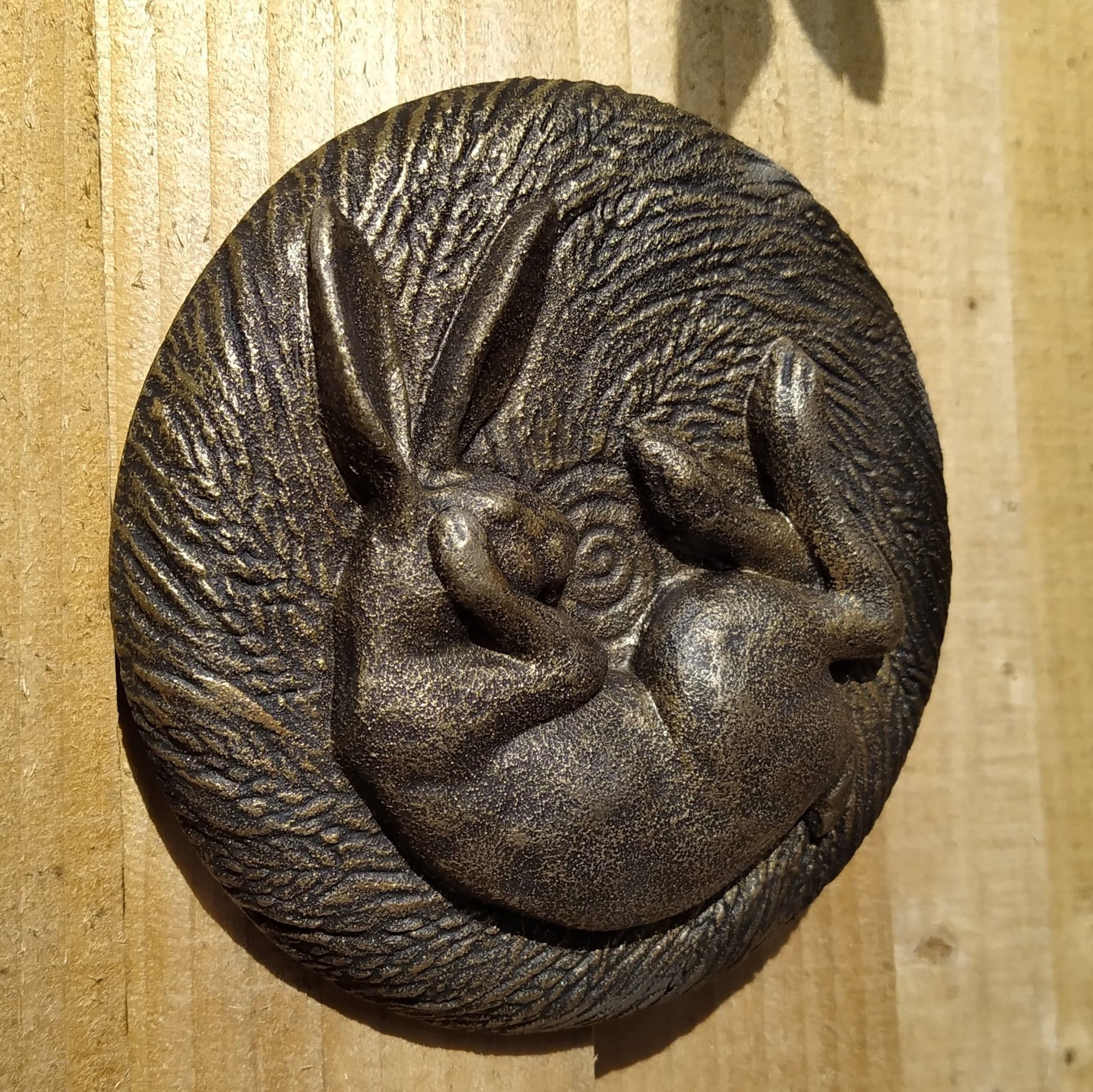 Sleeping Hare Garden Wall Hanging Plaque Bronze Effect - Etsy UK