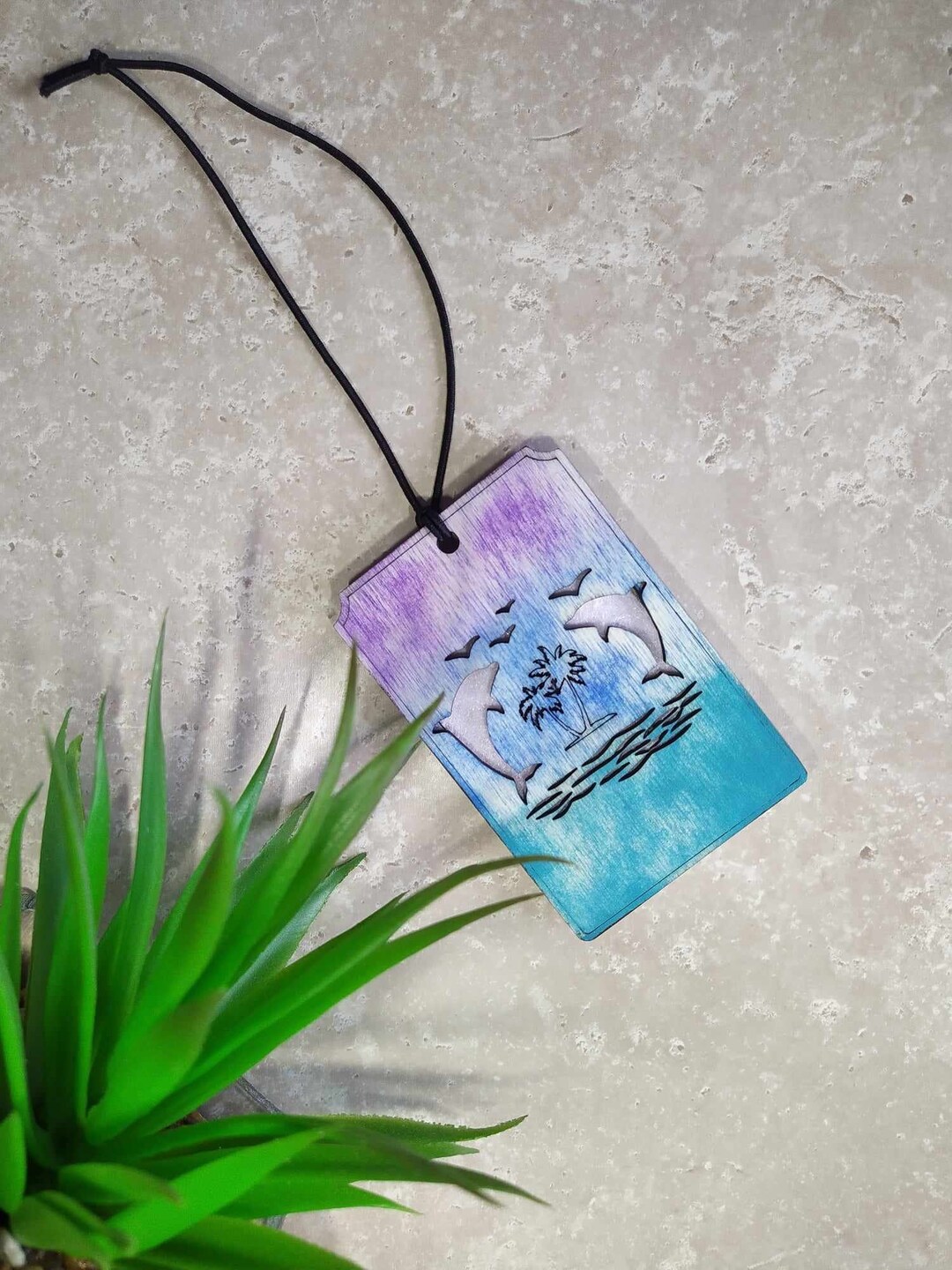 Dolphin Car Air Freshener Gift, Aromatherapy Diffuser, Rear View Mirror ...