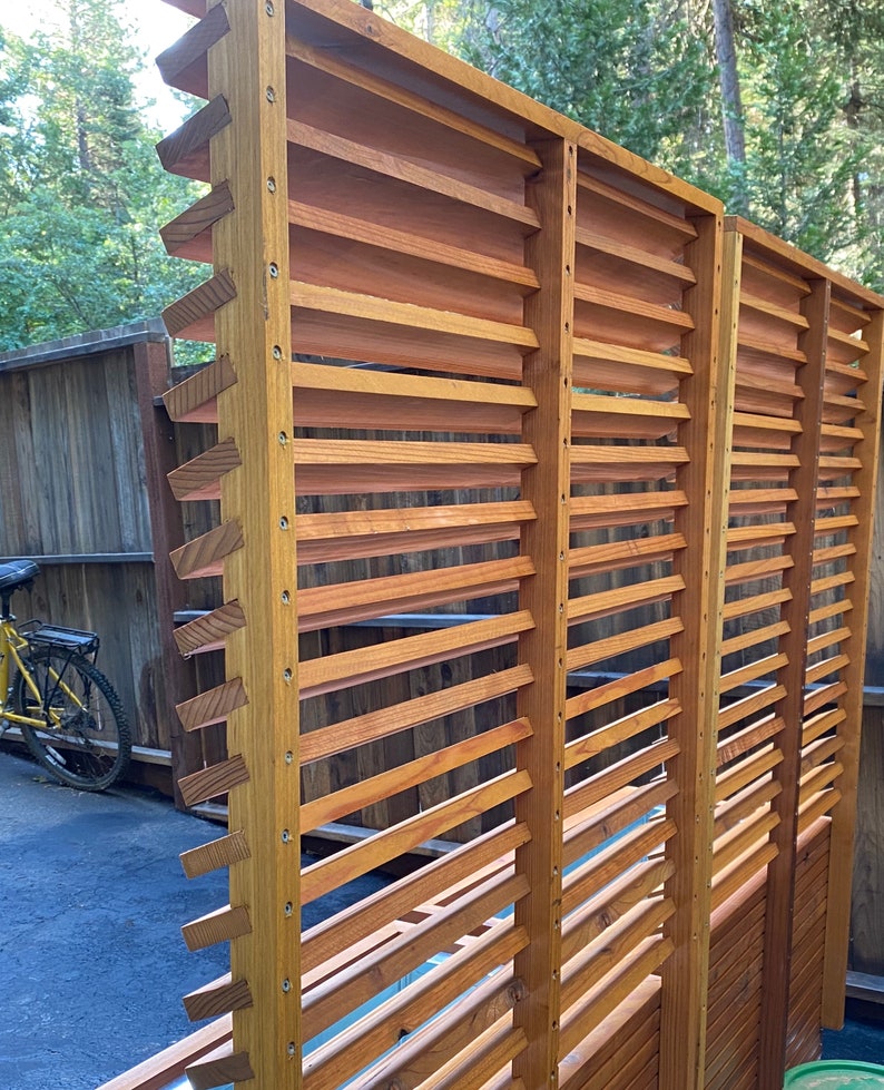 Rolling Mid Century Modern Planter With Trellis, Custom Privacy Screen ...