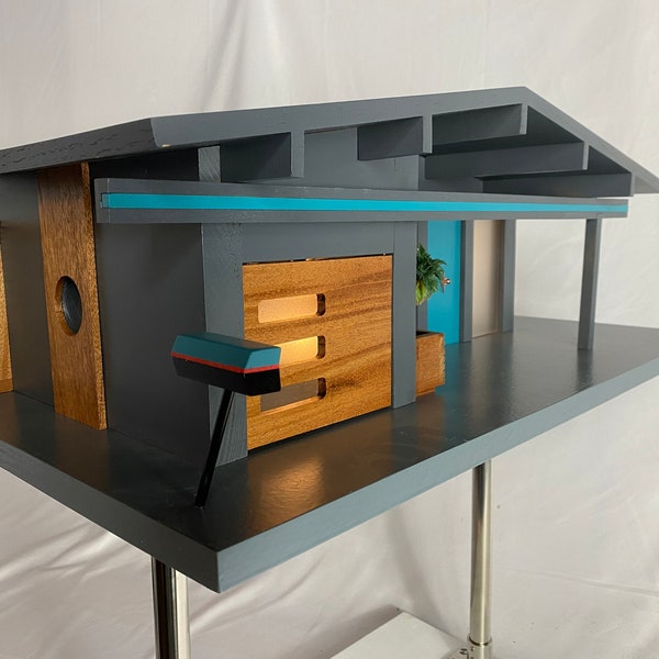 Mid Century Modern Birdhouse - Etsy