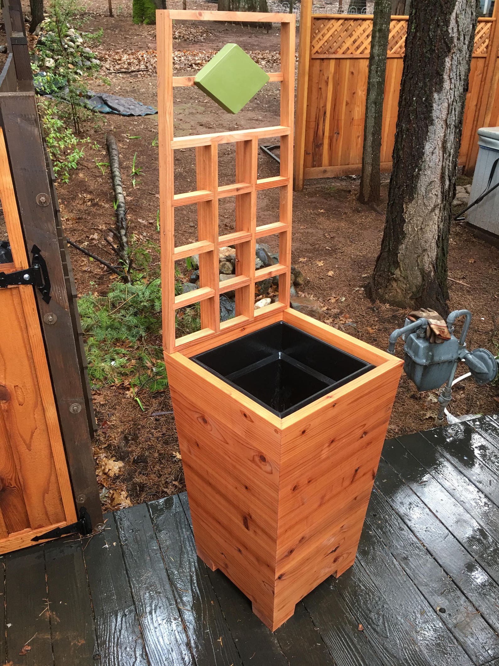 Extra Tall Tapered Redwood Planter Boxes Only. Free Shipping, Three ...