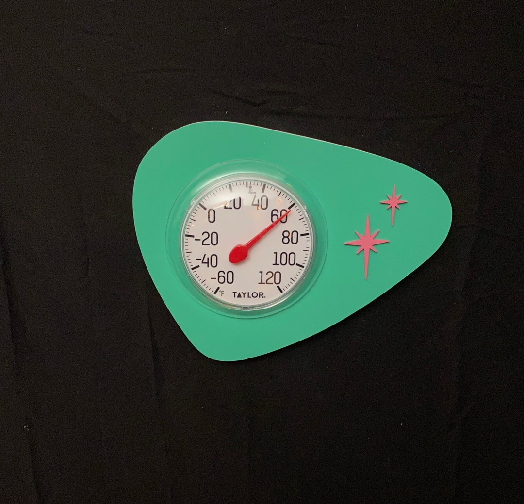 Mid Century Atomic Thermometer, Water Proof, Outdoors or Indoors ...