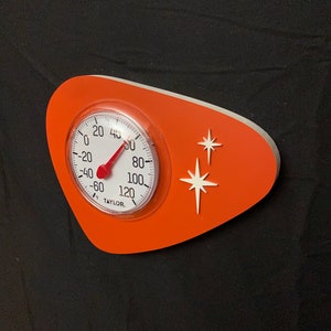 Mid Century Atomic Thermometer, Water Proof, Outdoors or Indoors ...