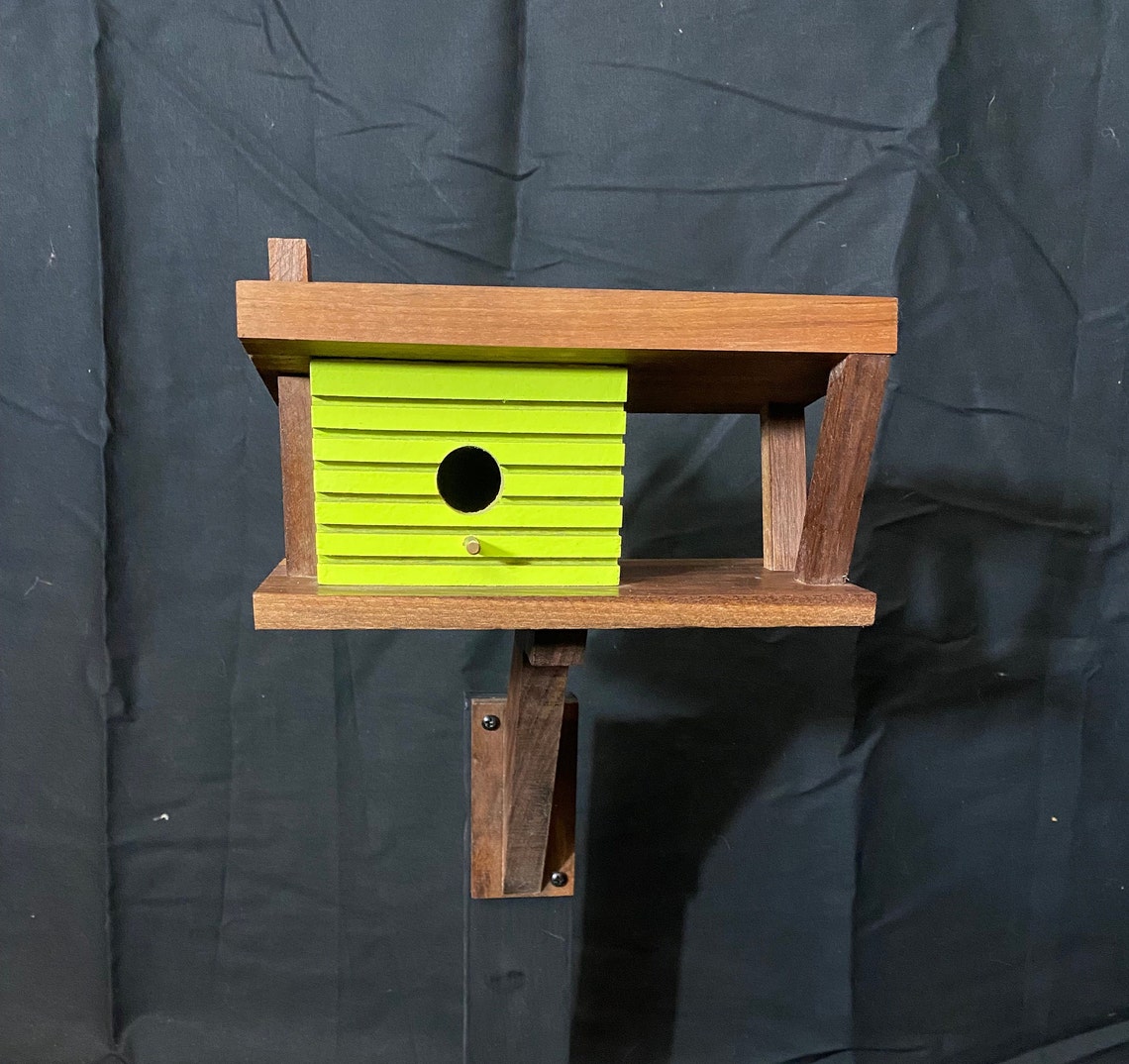 Hummingbird House, Mid Century Modern Birdhouse, Modernest Gift, Hand ...