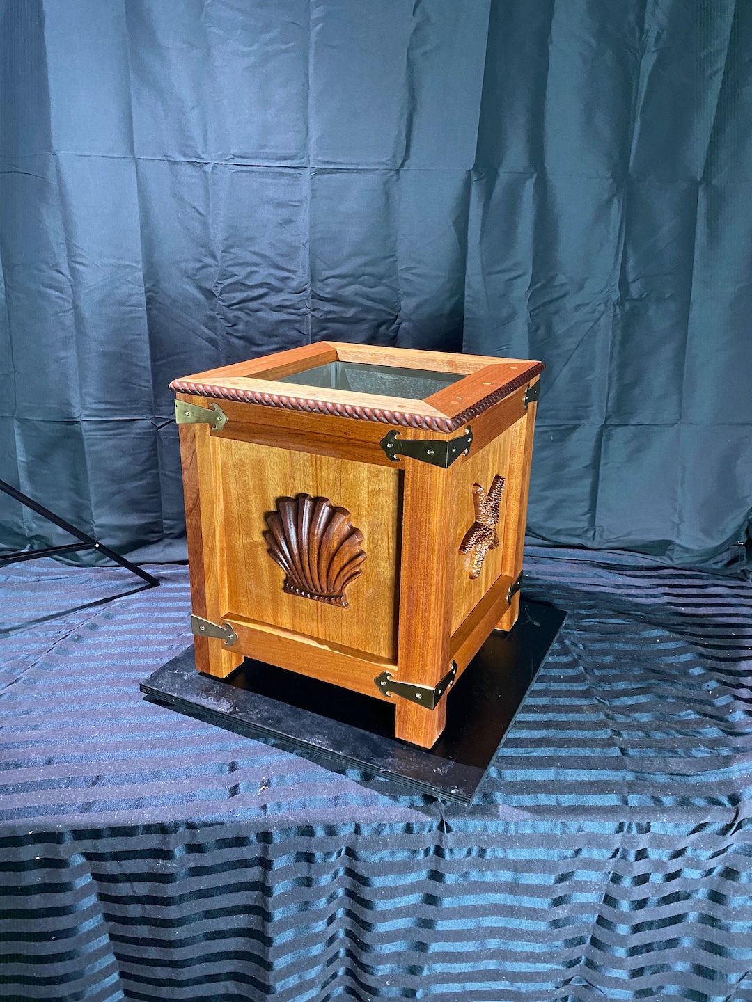 Mahogany Nautical, Cape Cod Style Custom Planter Boxes, Metal Planter ...