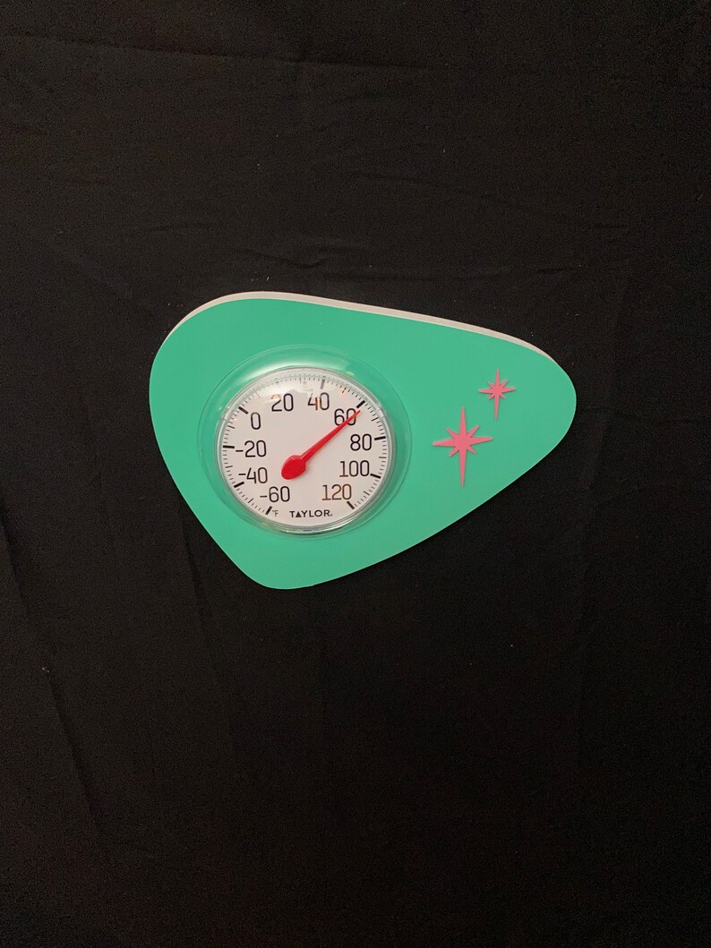 Mid Century Atomic Thermometer, Water Proof, Outdoors or Indoors ...