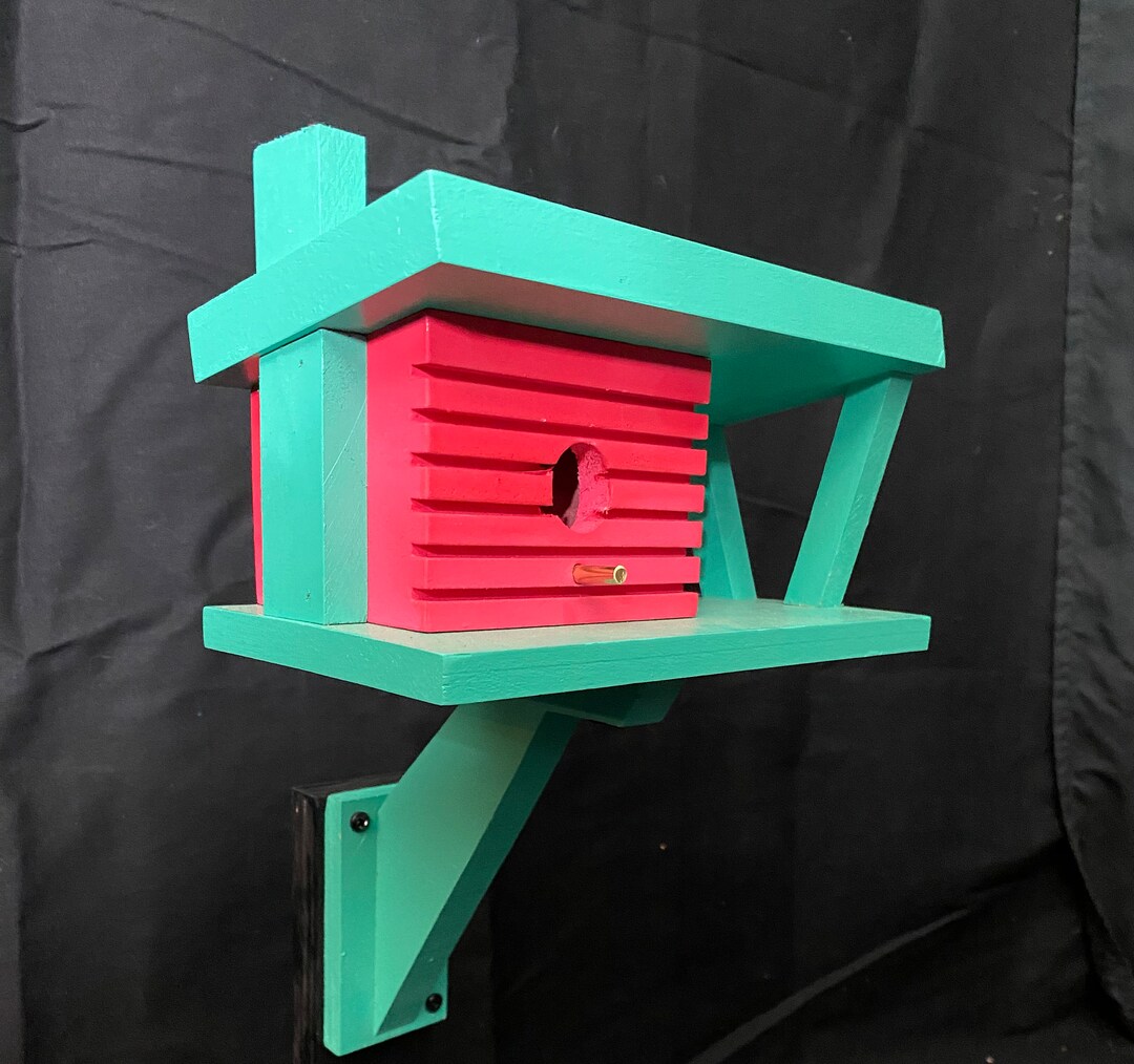 Hummingbird House, Mid Century Modern Birdhouse, Modernest Gift, Hand ...