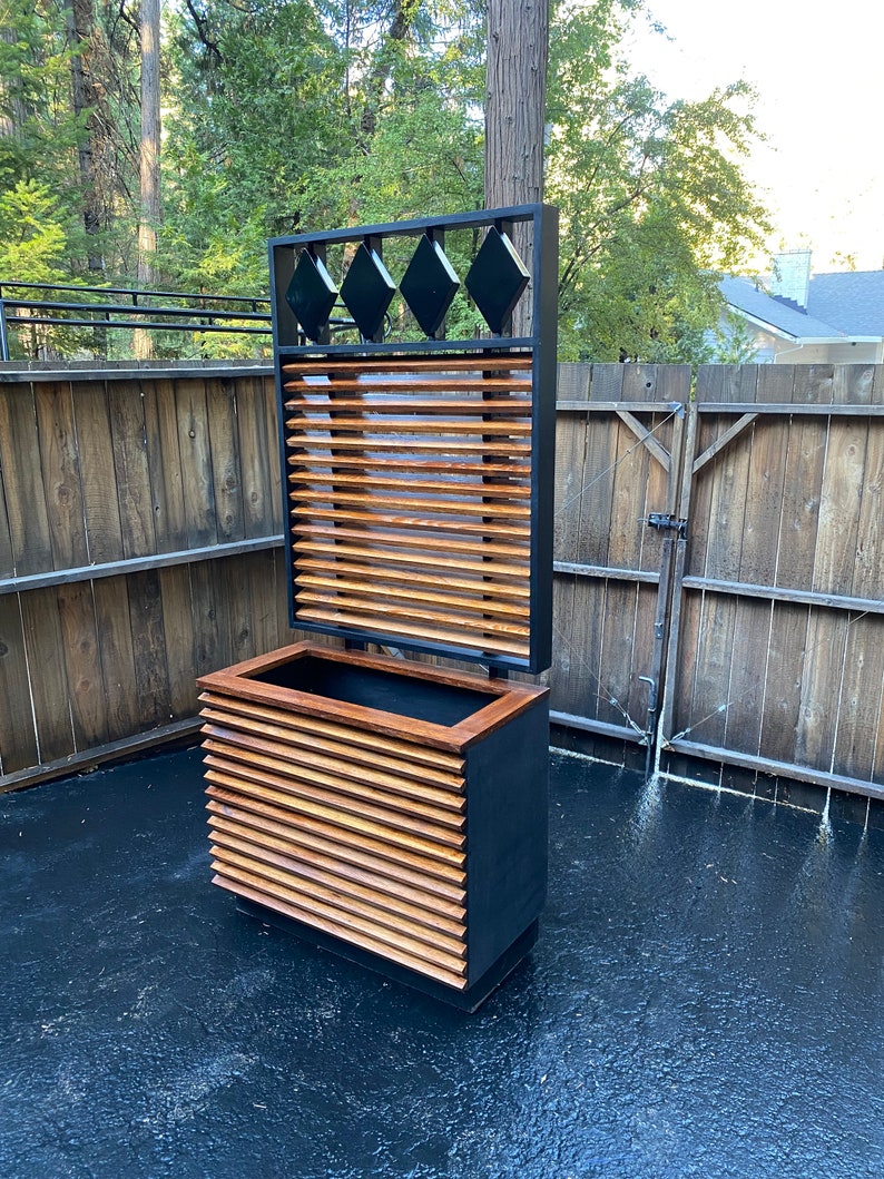 Custom Privacy Screens Made to Order. Mid Century Modern Planter, Ipe ...