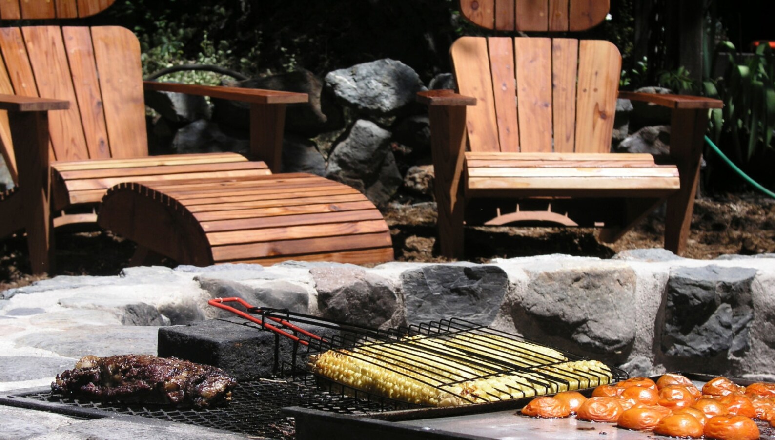 Set of 8 Modern Adirondack Chairs With 4 Ottomans and 4 End Tables, - Etsy