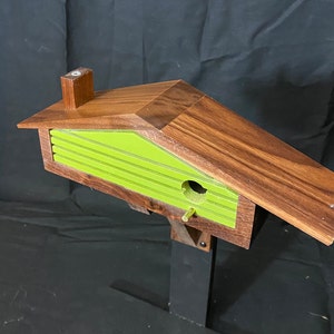 Hummingbird House, Mid Century Ranch Birdhouse, Modernest Gift, Hand ...