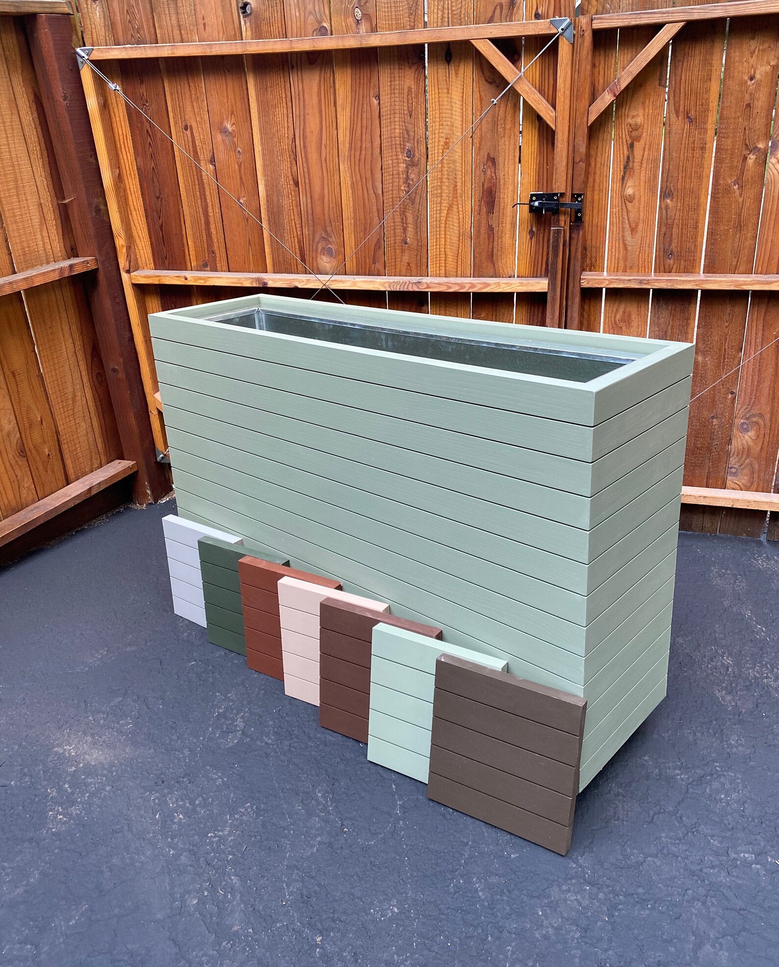 Tall Modern Privacy Planter, Custom Planter Boxes,seven Colors, Solid ...