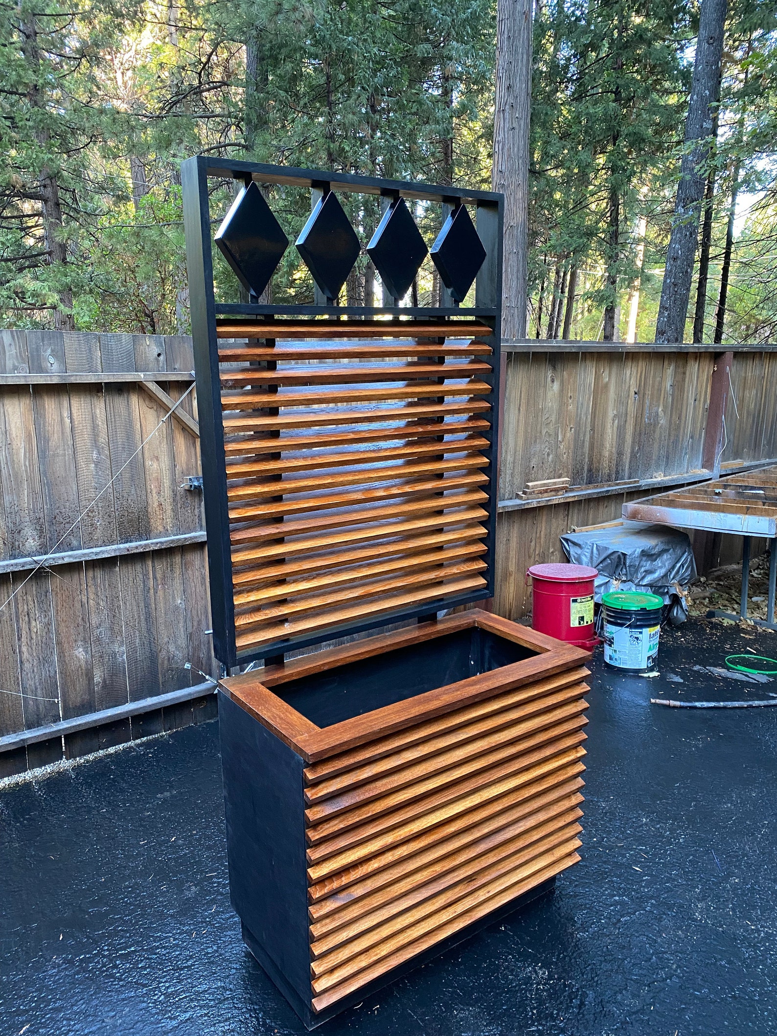 Custom Privacy Screens Made to Order. Mid Century Modern Planter, Ipe ...